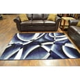Premium 3D Hand Carved Modern 5x8 5x7 Rug Contemporary 2305 Navy Blue ...