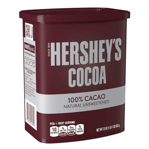 Hershey's Cocoa 100% CACAO Natural Unsweetened Powder 16 oz tub ...