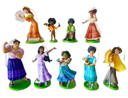 ENCANTO Ornament 9pc Set Mirabel Isabela Luisa Bruno Antonio Pvc Figure ...