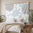 Blue Beige Coastal Turtle Tapestry for Bedroom Wall Hanging Tapestry ...
