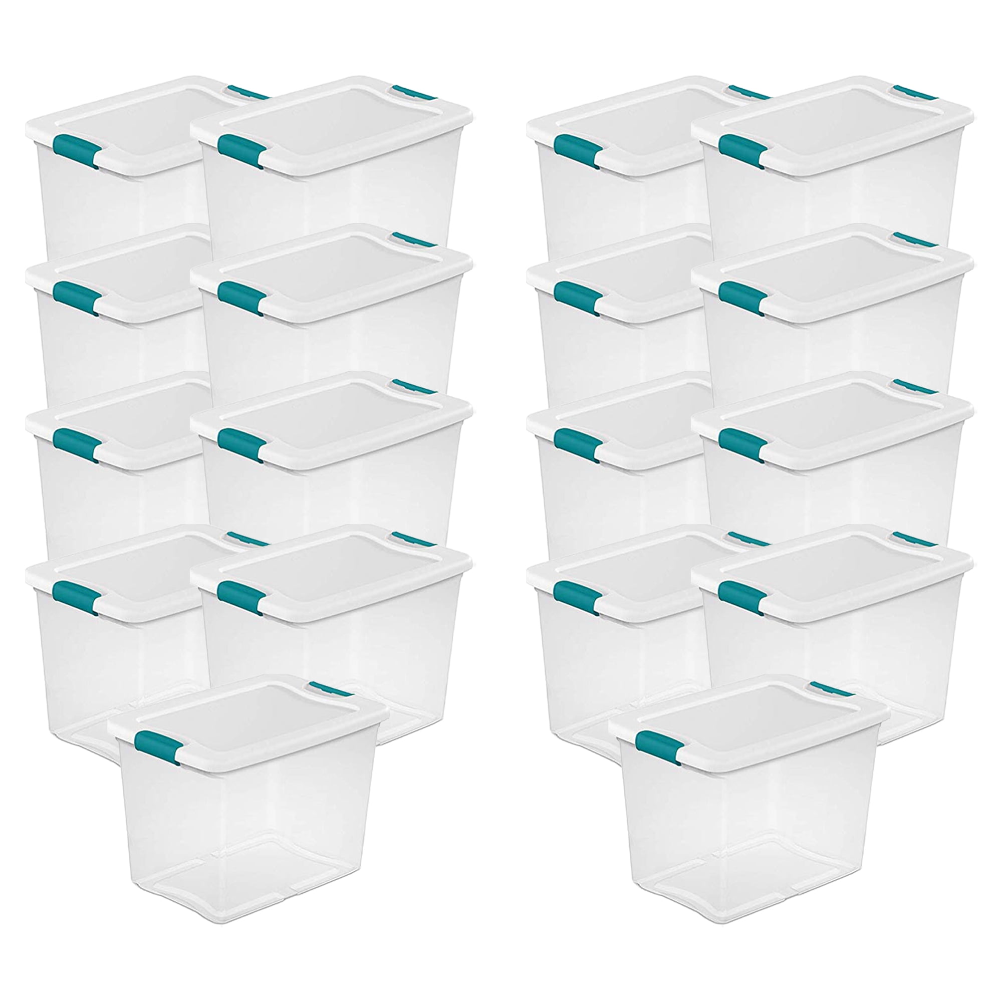 Sterilite 25 Quart Capacity Clear Plastic Storage Tote Bins, (18 Pack ...