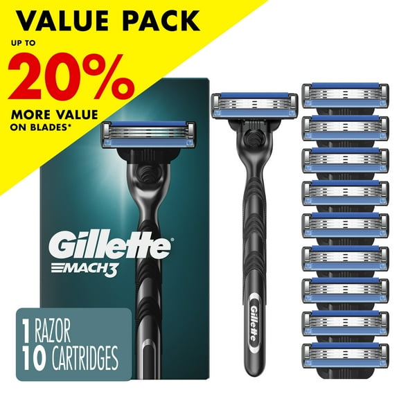 Gillette Fusion5 Razor Value Pack for Men, all Skin Types, 1 Handle & 5 ...
