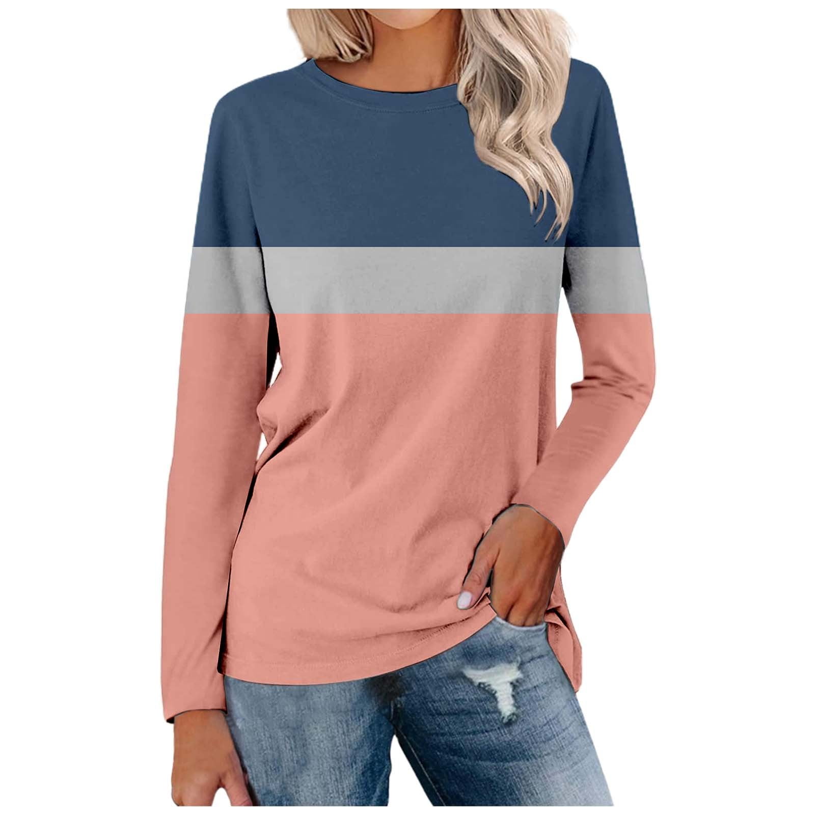 Click here for Tinz Womens Crew Neck Long Sleeve Color Block Prin... prices