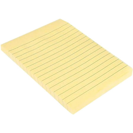 Lined Sticky Notes 4X6 Yellow Ruled Post Stickies Super Sticking Power ...
