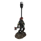 American Hero Fire Fighters Fireman In Full Gear And Axe Table Lamp ...