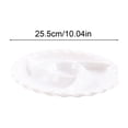 5 Compartment Plastic Dinner Plate, BPA Free Reusable Sectioned Divided ...