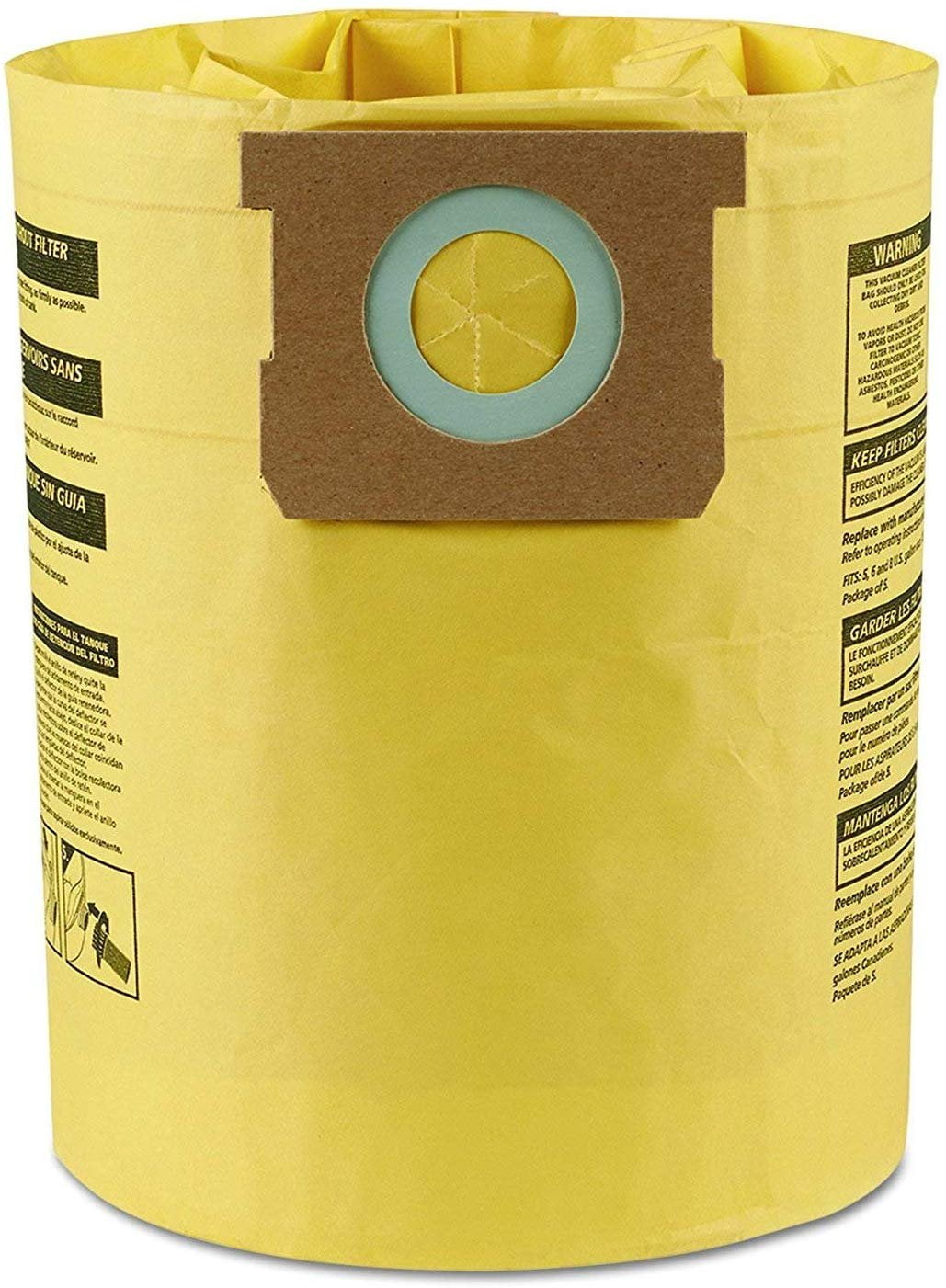 Shop-Vac 9067100 5-to-8-Gallon High-Efficiency Disposable Collection ...