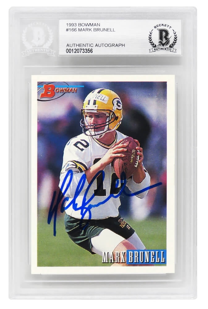 Mark Brunell Signed Green Bay Packers 1993 Bowman Football Rookie Card ...