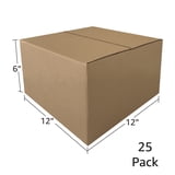 UOFFICE Foldable Single Wall Standard Shipping Boxes, 12" x 12" x 6 ...
