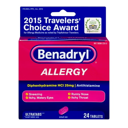 Benadryl Allergy Ultratabs - 24 CT - Walmart.com