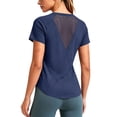 Achuyrbd Women's Raglan Short Sleeve Workout T-Shirt, Mesh Back ...