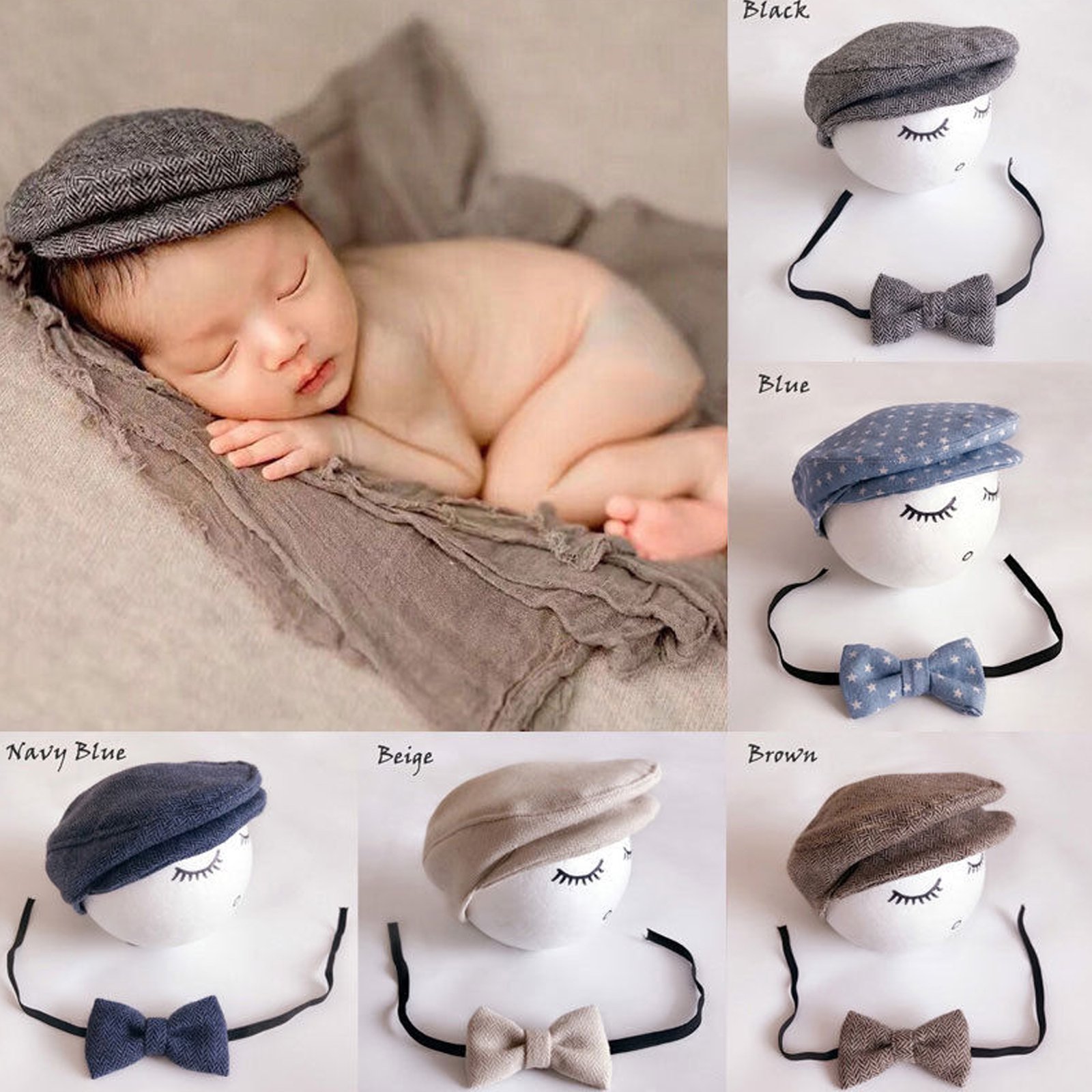 Newborn Baby Boy Photography Tie