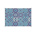 Abstract Floral Sun Shade Sail 6.5'X10' Retro Navy Blue Geometric ...