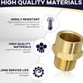 Sinyiin Leakproof Brass Pipe Adapter 1/2Inch G Female To NPT Male ...