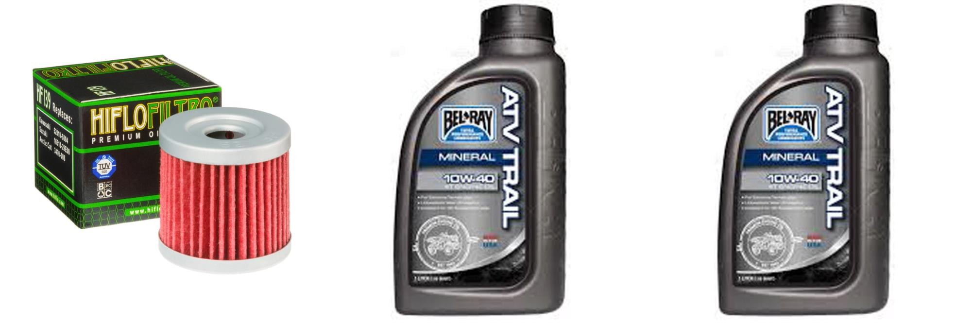 Complete Mineral Engine Oil 10W-40 Change Kit for ATV SUZUKI FOUR ...