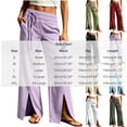 Cagogo Women Wide Leg High Waisted Side Slit Lounge Pants with Pockets ...