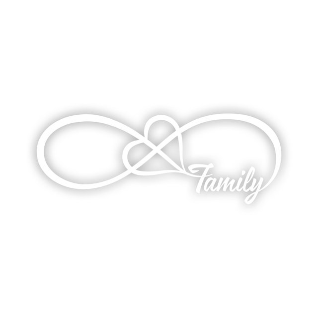 Family Love Heart Infinity Forever Symbol Sticker Decal Die Cut - Self ...