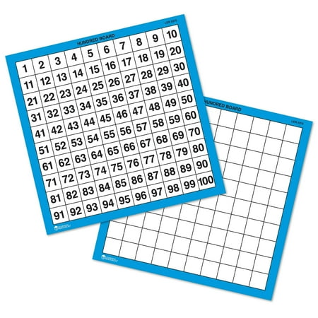 LEARNING RESOURCES LER0375 LAMINATED HUNDREDS BOARDS-10/PK 11 X 11 ...