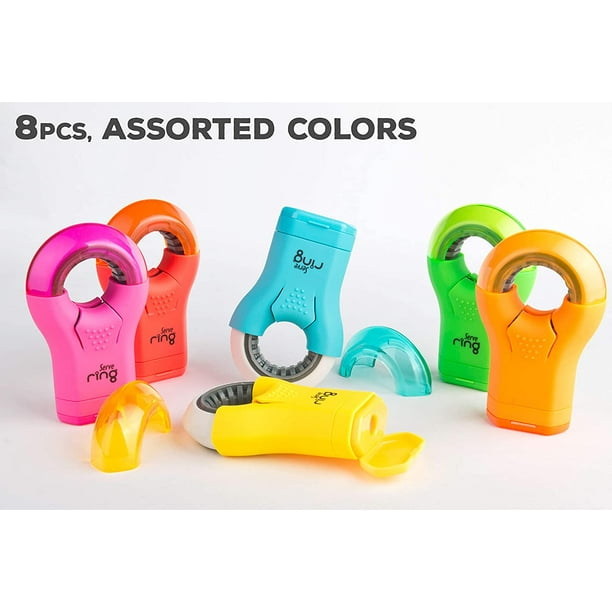 Serve Ring Eraser + Sharpener Combo, 8-Piece Assorted Colors - Walmart.ca