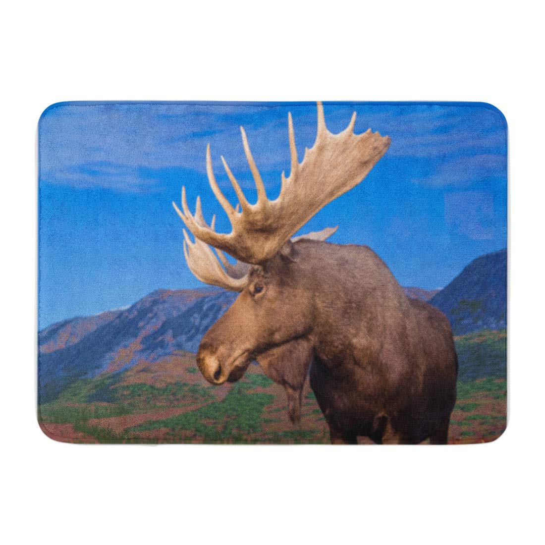 KDAGR Brown Alaska Male Moose Against of Mountains Wildlife Canada ...
