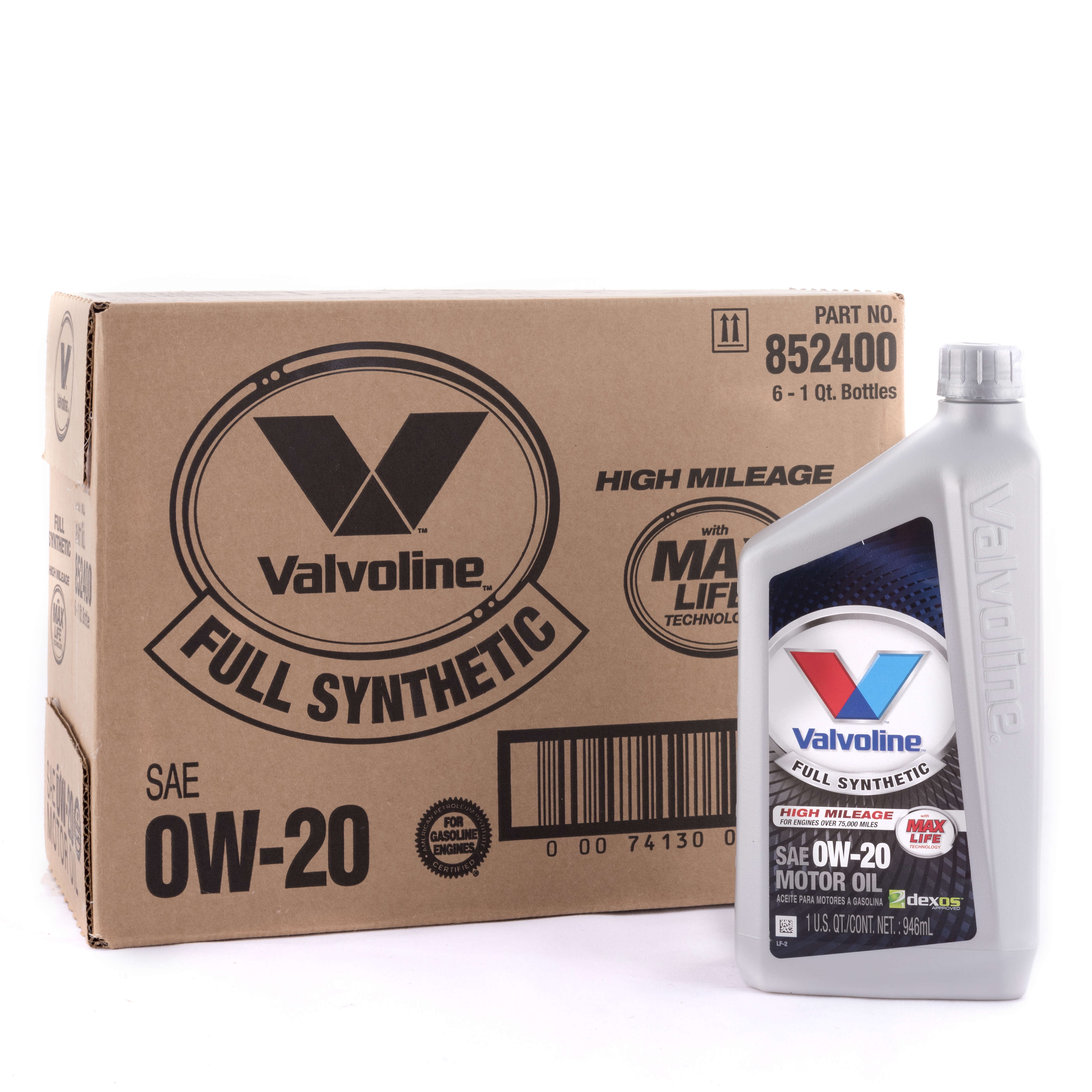 Valvoline SynPower Full Synthetic 0W-20 Motor Oil, 1 Quart, (6-pack ...