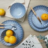 Sango Frill Reactive Stoneware Dinnerware Set, 12-Piece, Blue - Walmart.com