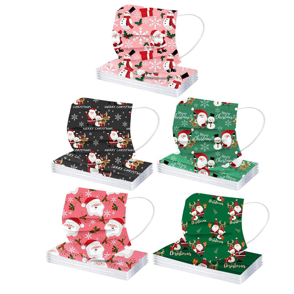 Mascarilla navideña Mascarilla con gomas Mascarilla desechable para ...