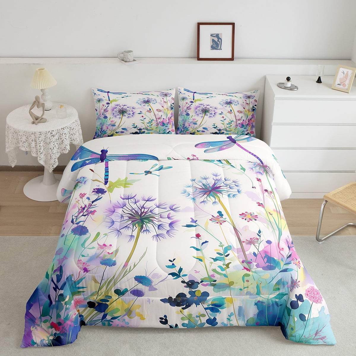 Click here for Yst Colorful Dandelion Queen Comforter Set waterco... prices