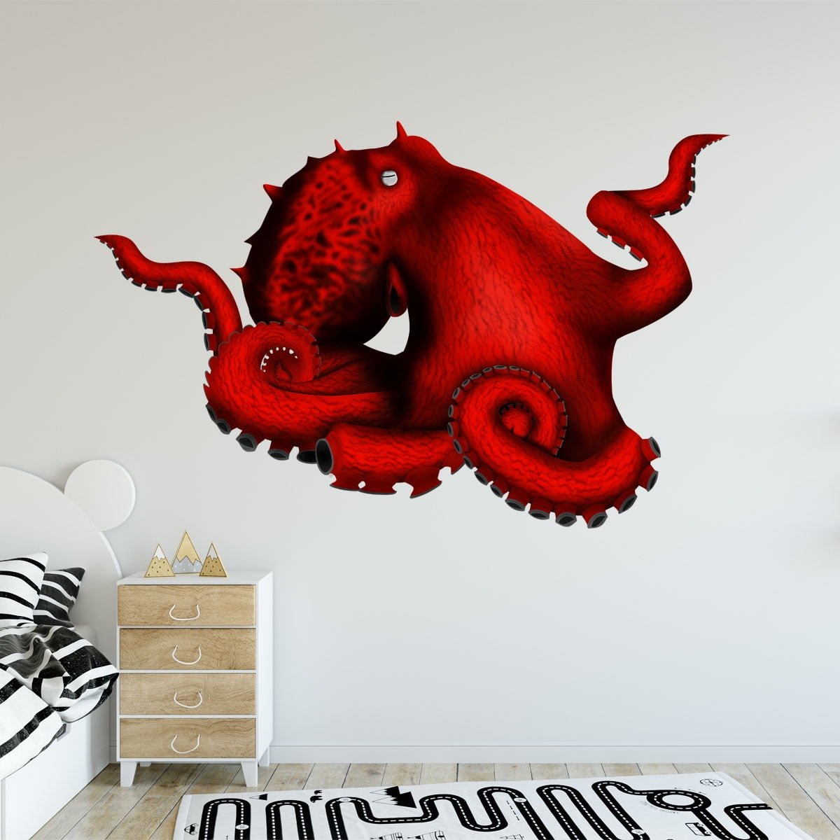 VWAQ Octopus Vinyl Wall Decal Mural Decor Octopus Tentacles Stickers ...