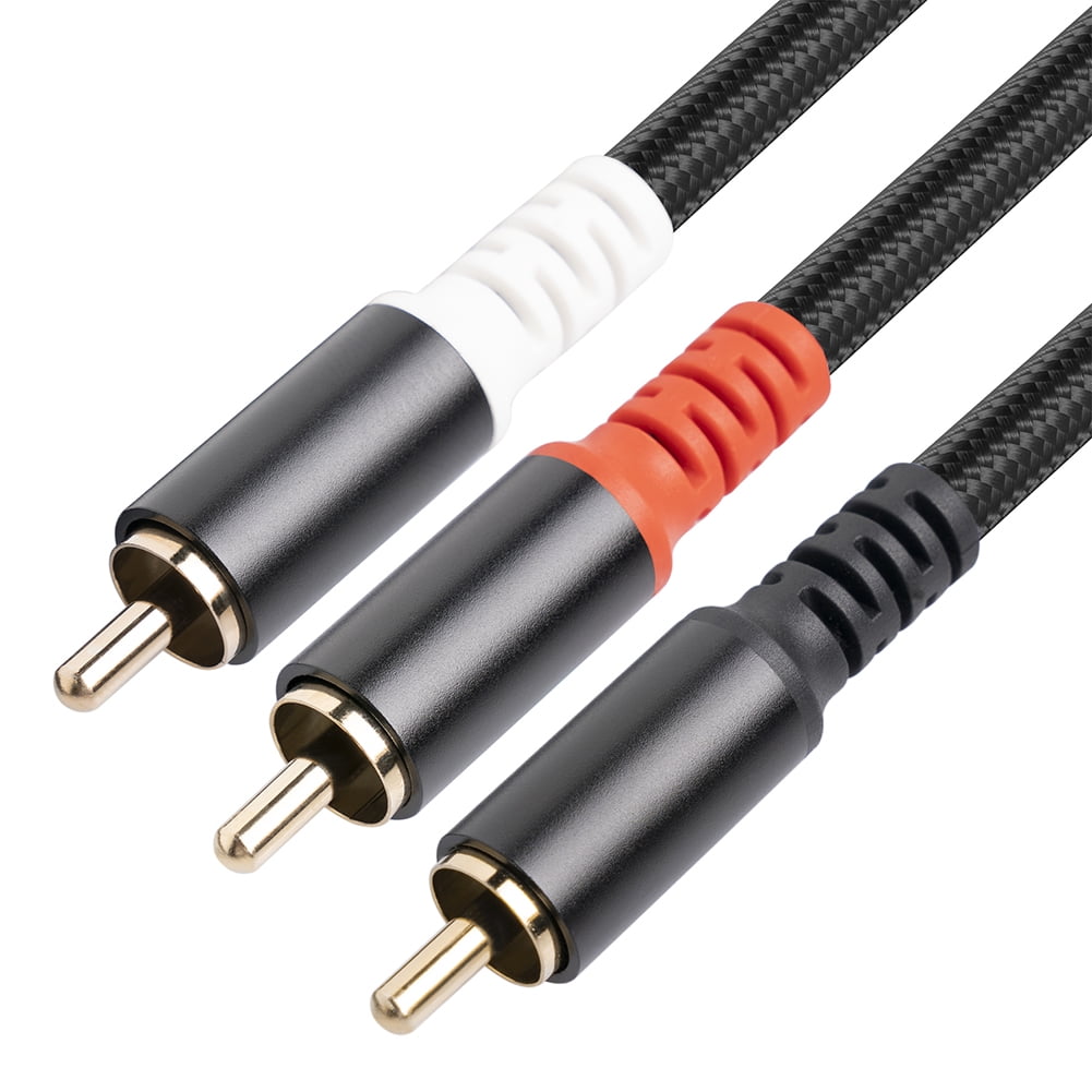 1/2/3/5m RCA macho a doble RCA macho Cable de audio Y Convertidor de conector divisor | Walmart ...