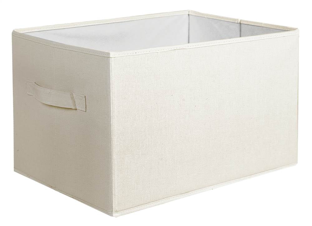 Linen Fabric Covered Collapsible Box Ivory 3Pc Set - Walmart.com