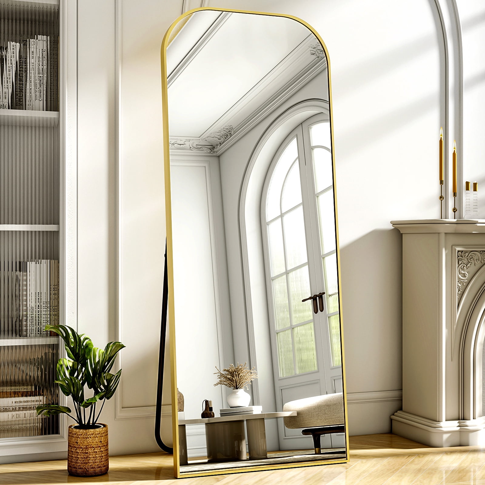 Click here for Beautypeak 21X57 Rounded Top Full Length Mirror Fl... prices