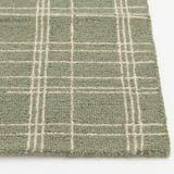 Better Homes & Gardens Light Green Plaid Wool Indoor Runner Rug, 2'x6 ...