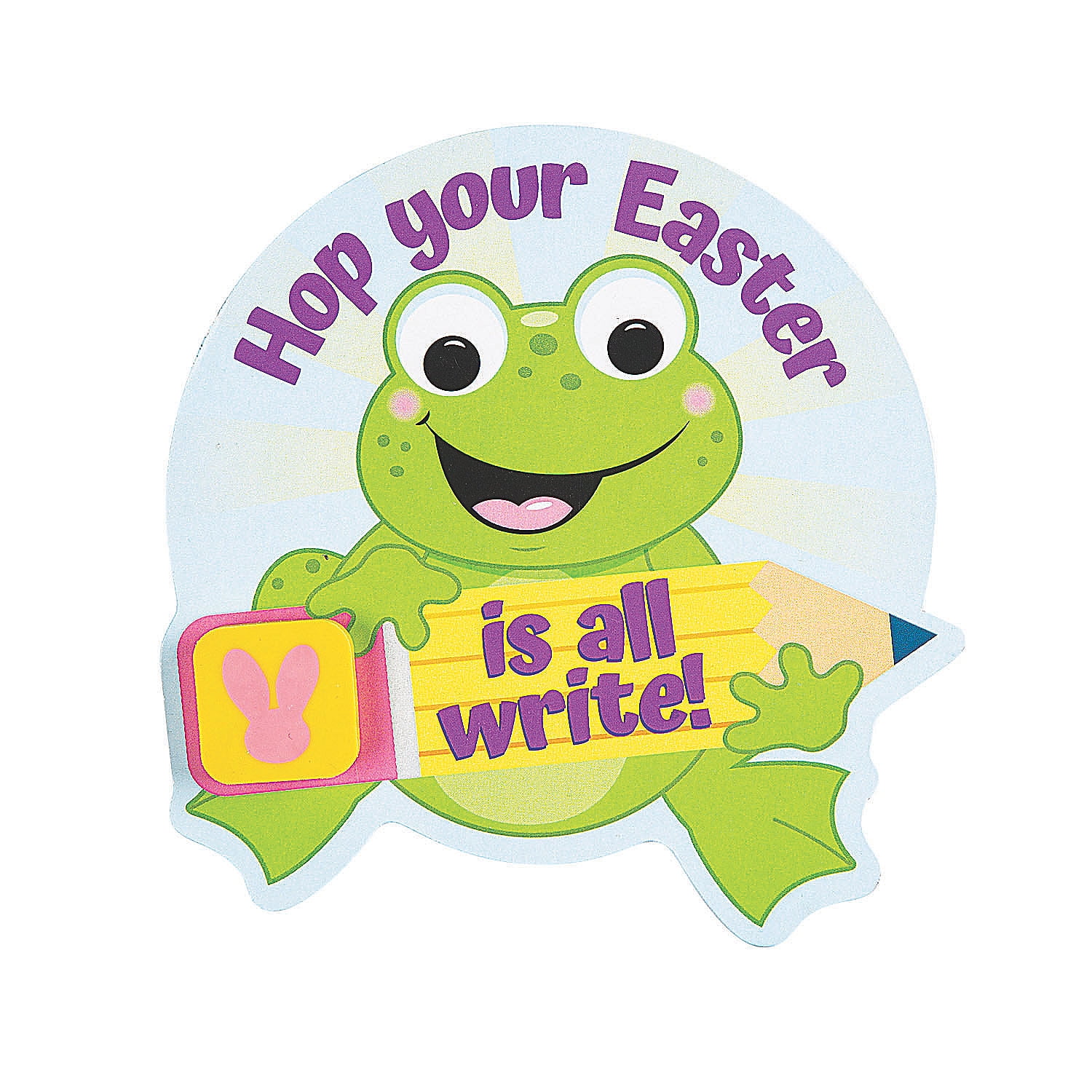 Easter Frog Eraser With Card - Stationery - 24 Pieces - Walmart.com