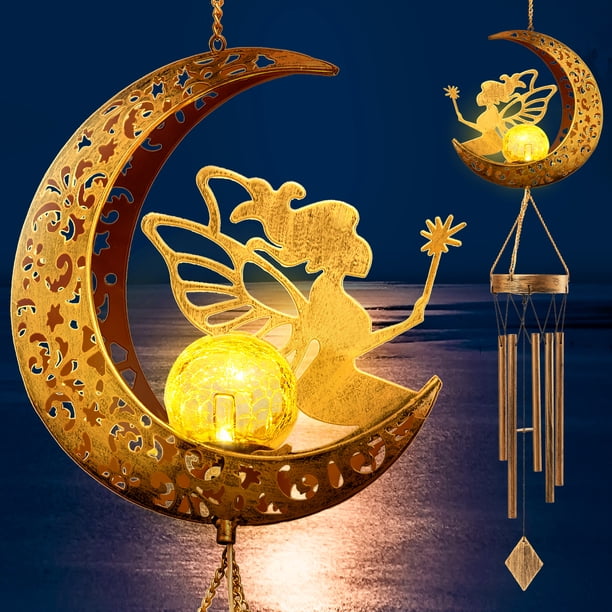 Solar Wind Chimes for Outside, Fairy Wind Chimes Outdoor Clearance ...