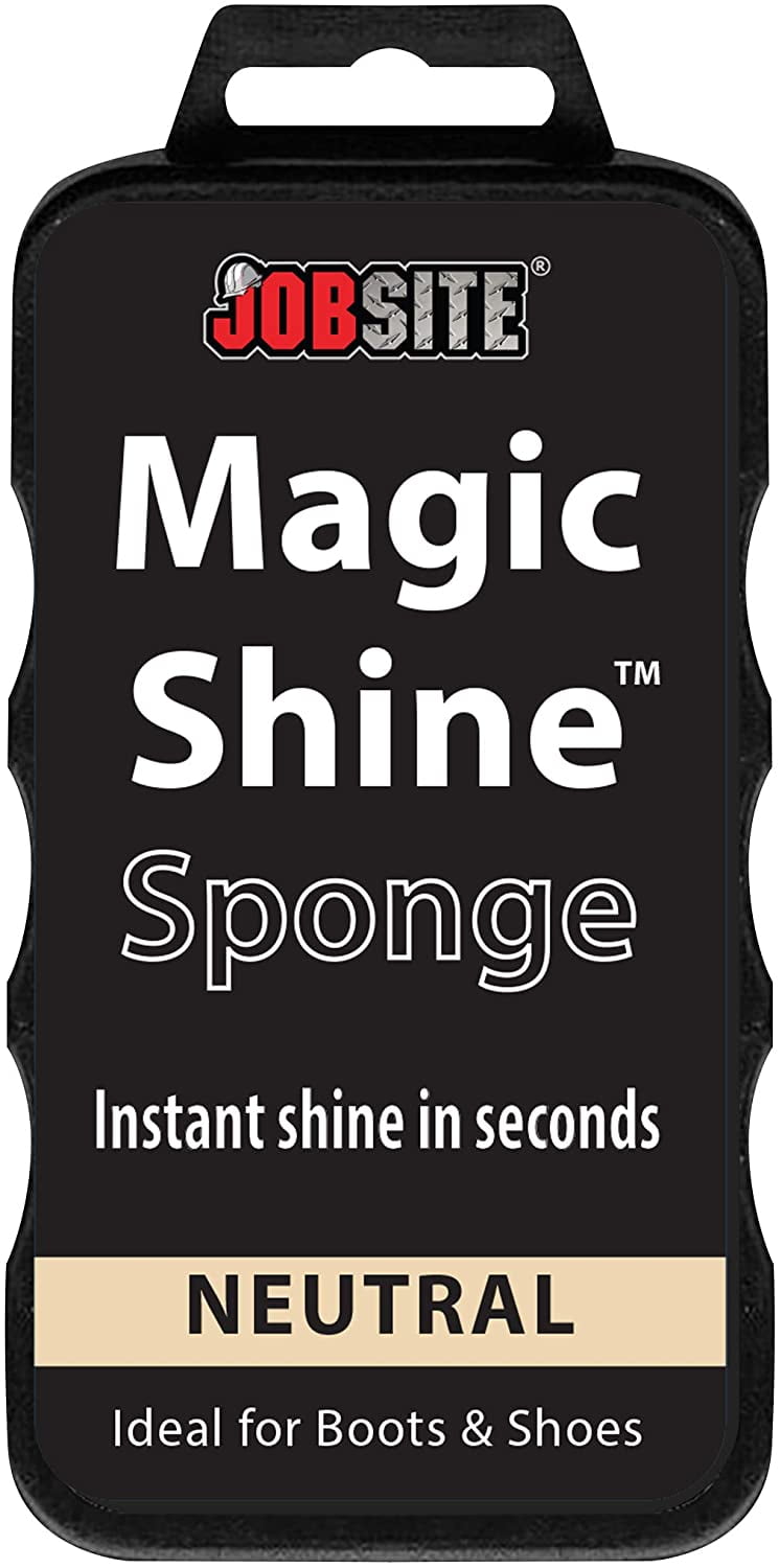 JOB SITE Instant Express Leather Boot & Shoe Shine Sponge - Neutral ...