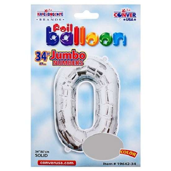 XL 34" Jumbo Numbers 0-9 Gold Silver Foil Balloon Party Decorations ...