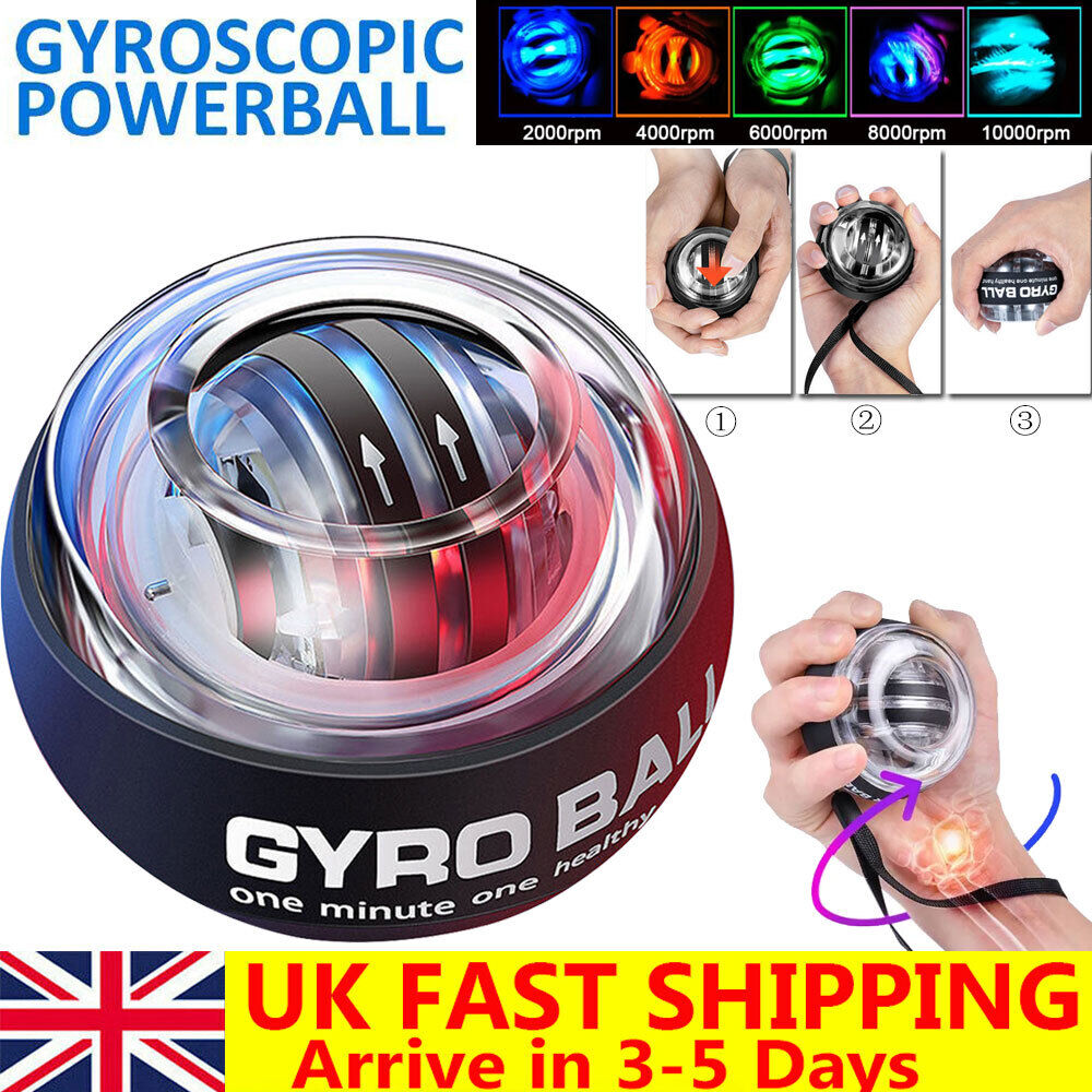 Gyroscopic Powerball Autostart Range Gyro Power LED Wrist Ball Fitness ...