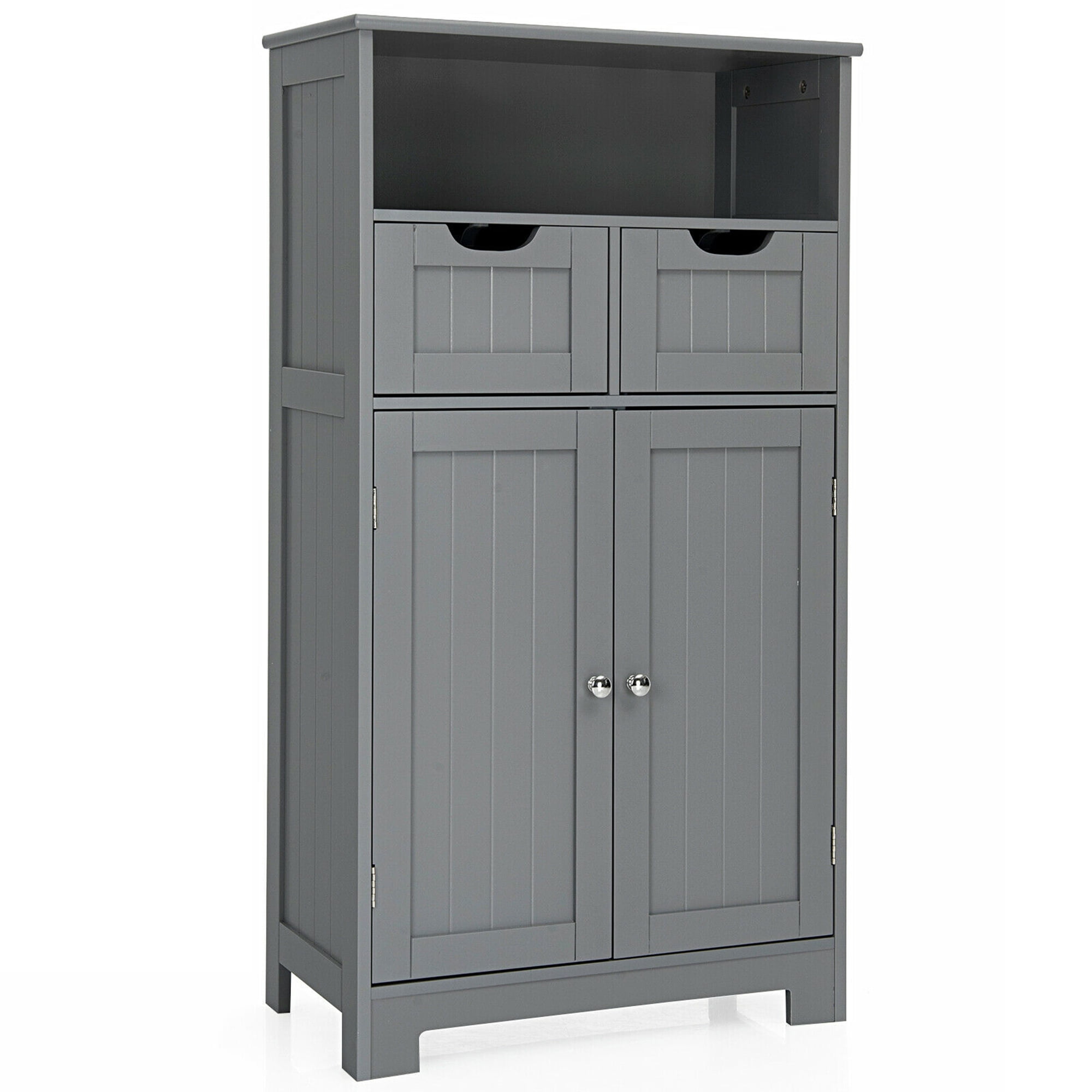 Click here for Gymax Bathroom Floor Cabinet Wooden Storage Organi... prices