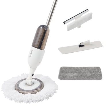 True & Tidy® 360 Spray Mop with 3 interchangeable heads, Pink - Walmart.com