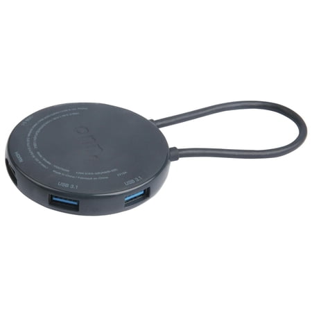 onn. USB-C 4K HDMI USB Power Delivery 5-in-1 Hub with 3 USB 3.1 Ports ...