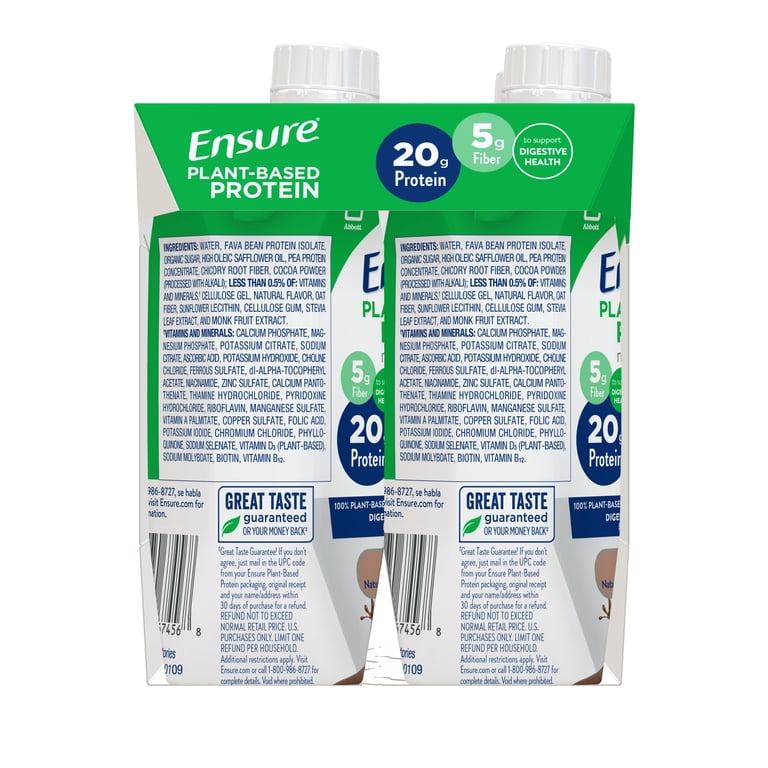 Gluten-free Meal Replacement Ensure Plant-Based Vegan Protein Shakes ...