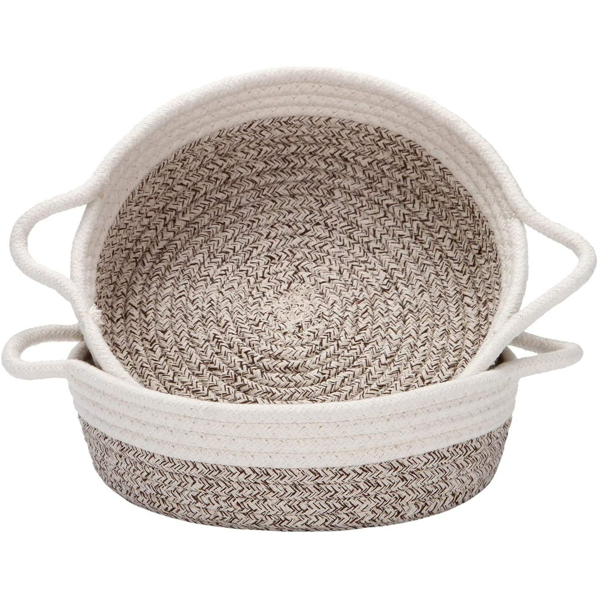 Click here for Mfg2020 Set Of 2 Cotton Rope Baskets，small Woven S... prices