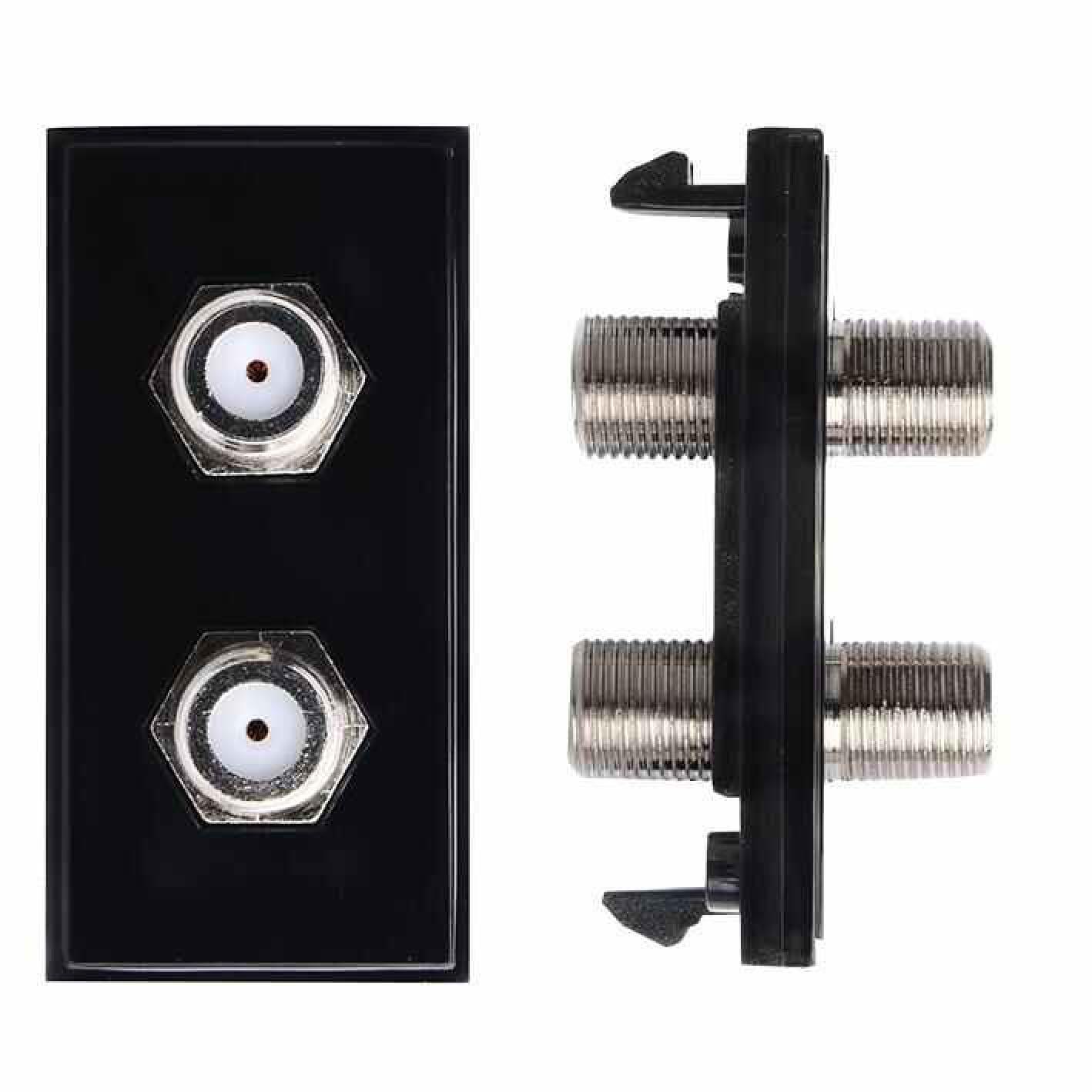 ANTIFERENCE - 2x F to F Connections Module Black - Walmart.com