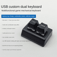 Ckepdyeh Macro Programming Keyboard Rgb Custom 2 Keys Keyboard Mini Copy And Paste Osu Keyboard