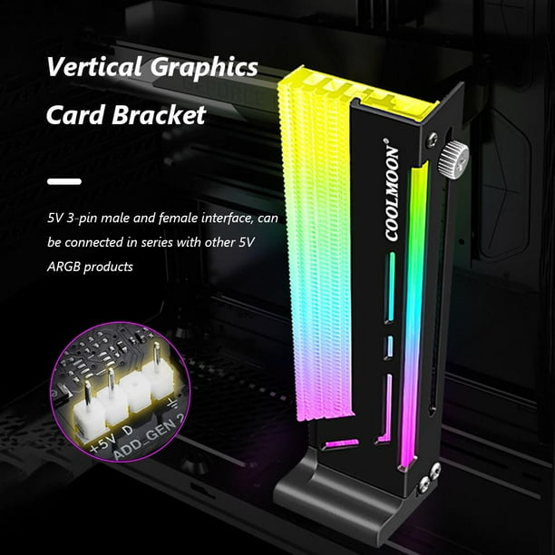 CM-GH2 Graphics Card Bracket Vertical 5V ARGB GPU Holder (Black ...