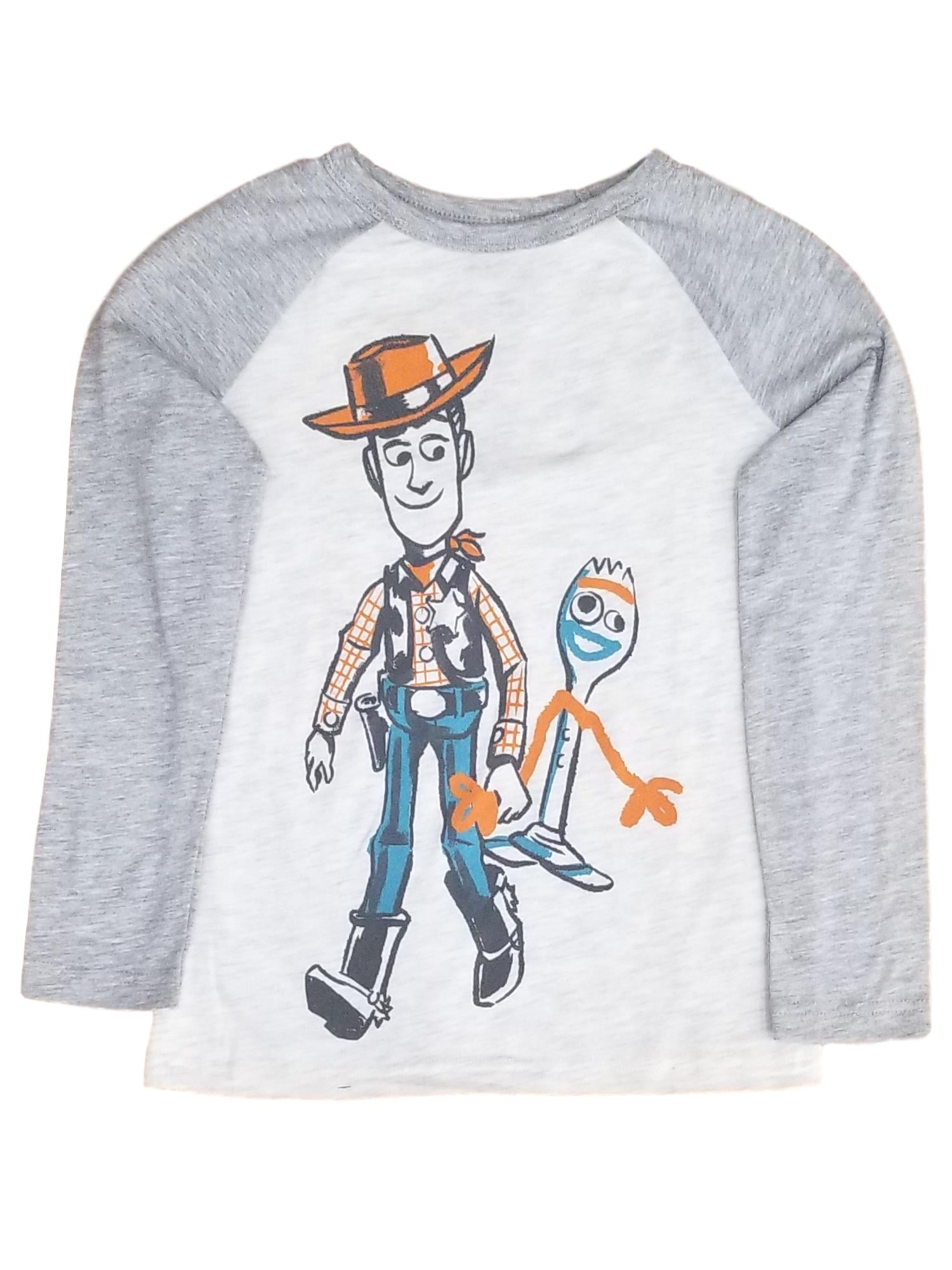 Disney Toy Story Boys Gray Long Sleeve Woody Cowboy T-Shirt Tee Shirt 7 ...