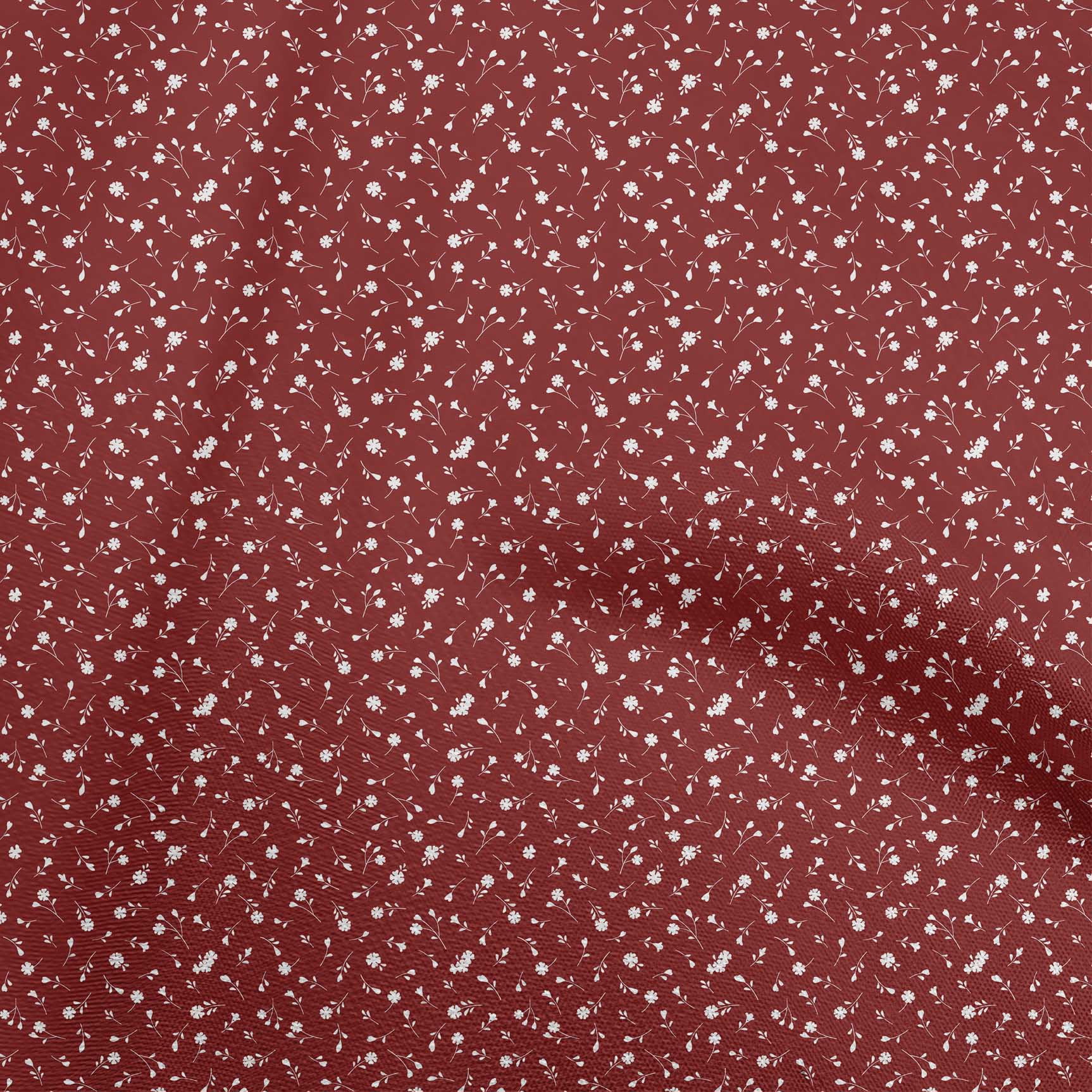 oneOone Viscose Chiffon Maroon Fabric Floral Sewing Material Print ...