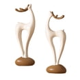 Deer Figurine Statues Stacked Stone Flower Vase Small Sculptures ...