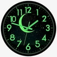 JoFomp Luminous Wall Clock, 12 inch LED Night Light Silent Clock, Glow ...